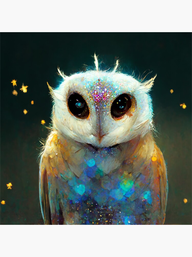 "Fairy Owl Magic Bird Fantasy" Sticker for Sale by Griffelkinn | Redbubble