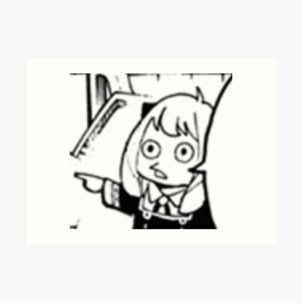 "Pointing Anya Meme" Art Print for Sale by ruthierue | Redbubble