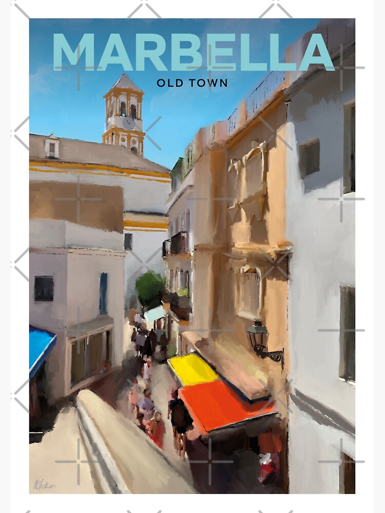 "Marbella Old Town Andalusia Spain" Sticker for Sale by markvickers41 ...