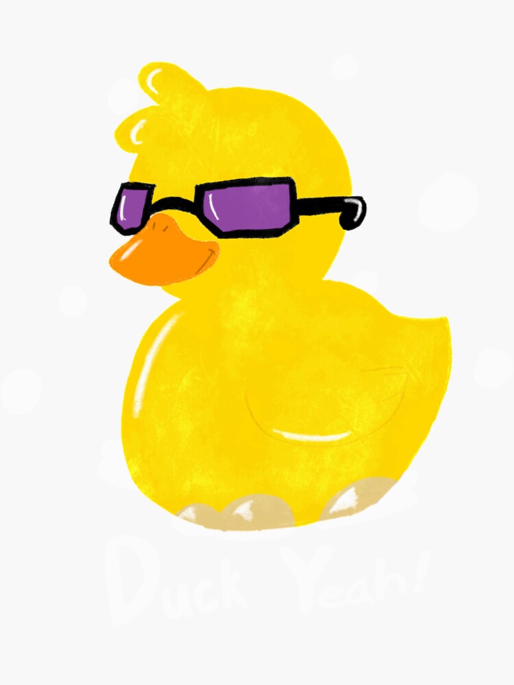 "Duck Yeah! " Sticker for Sale by NiftyItemsGif | Redbubble
