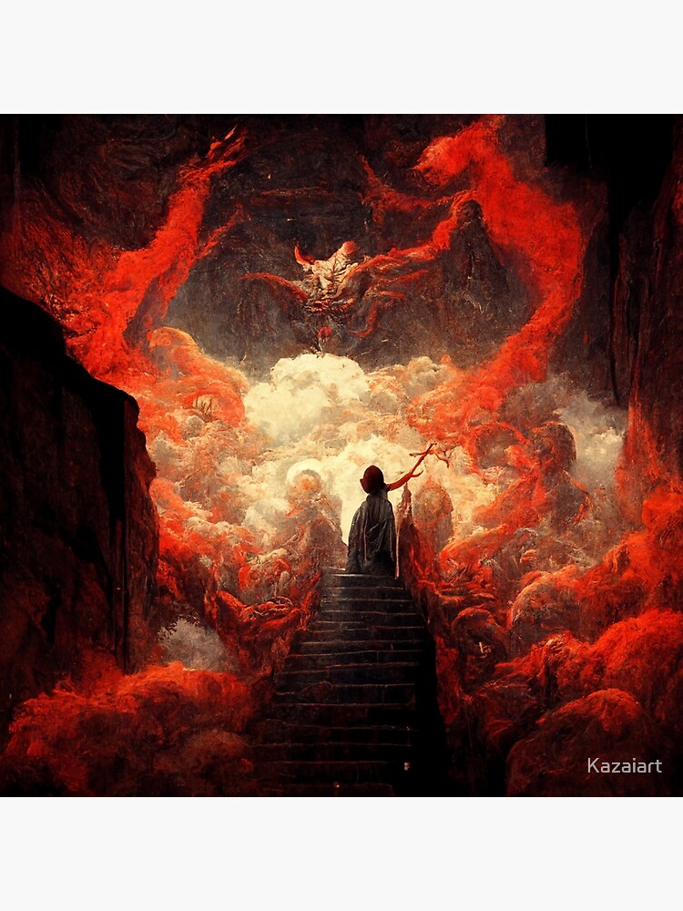 "Fine Line Between Heaven and Hell" Poster for Sale by Kazaiart | Redbubble
