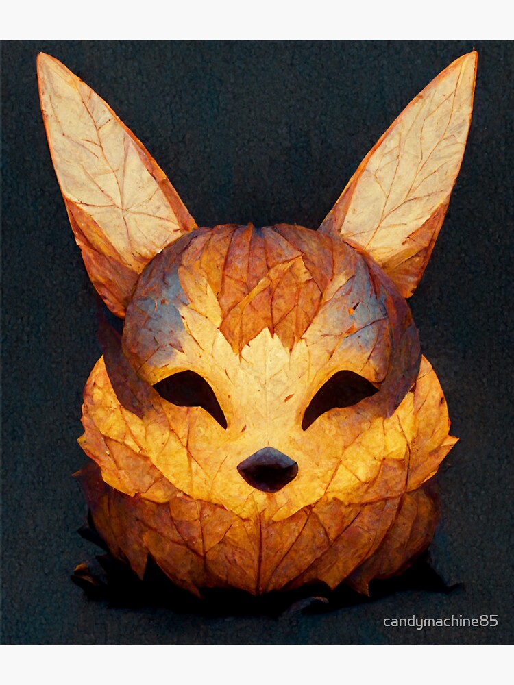 "autumn leaf kitsune" Sticker for Sale by candymachine85 | Redbubble