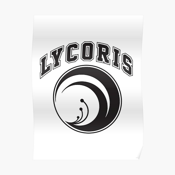 "Lycoris Recoil Lyco Reco Flower Kawaii Vintage Black" Poster for Sale ...