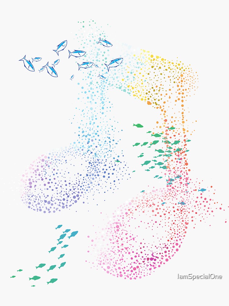 "The Fish Form A Musical Note" Sticker for Sale by IamSpecialOne ...