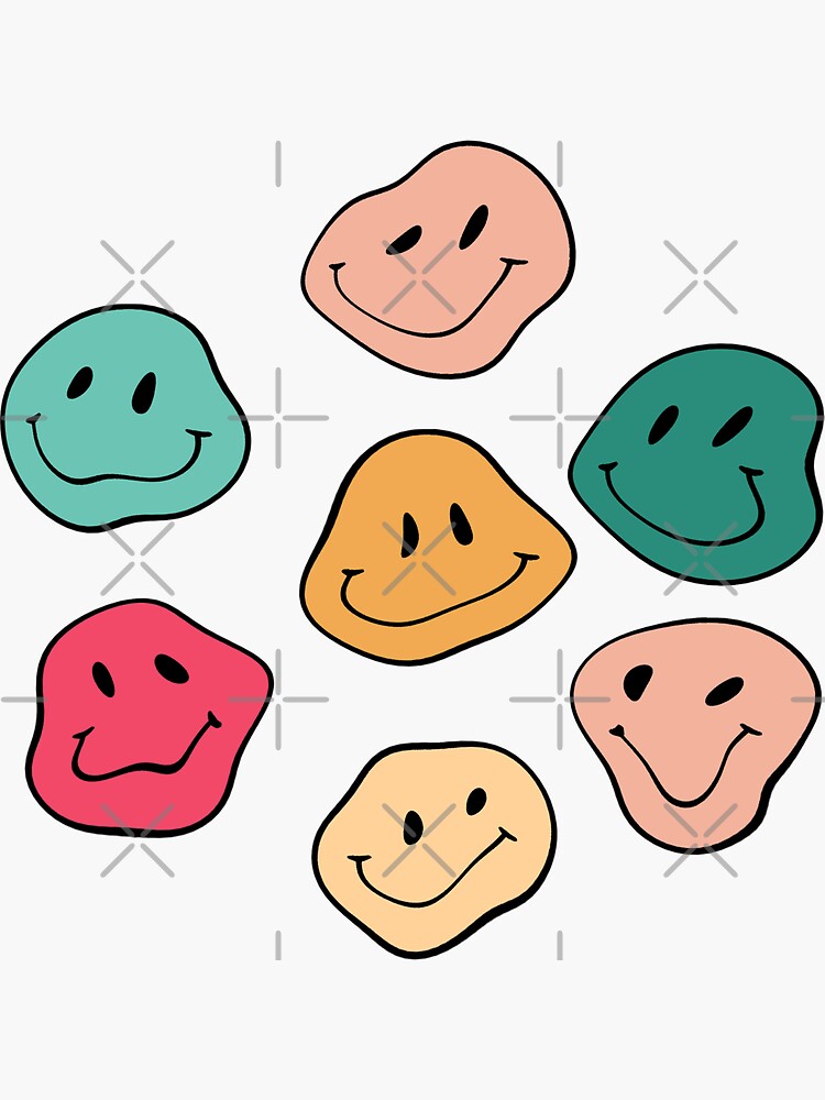 "Dripping Smileys Faces - Melting Faces" Sticker for Sale by niceghost ...