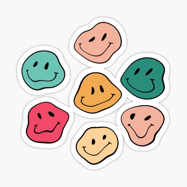 "Dripping Smileys Faces - Melting Faces" Sticker for Sale by niceghost ...