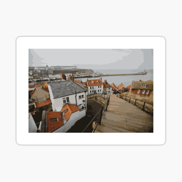 "Whitby Harbour Illustration" Sticker for Sale by Listerdesignco ...