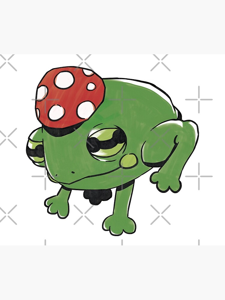 "Little Froggy with Shroom Hat" Poster for Sale by LichyardArt | Redbubble