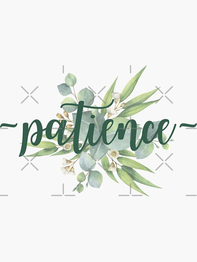 "~patience~" Sticker for Sale by Sekarpuri | Redbubble