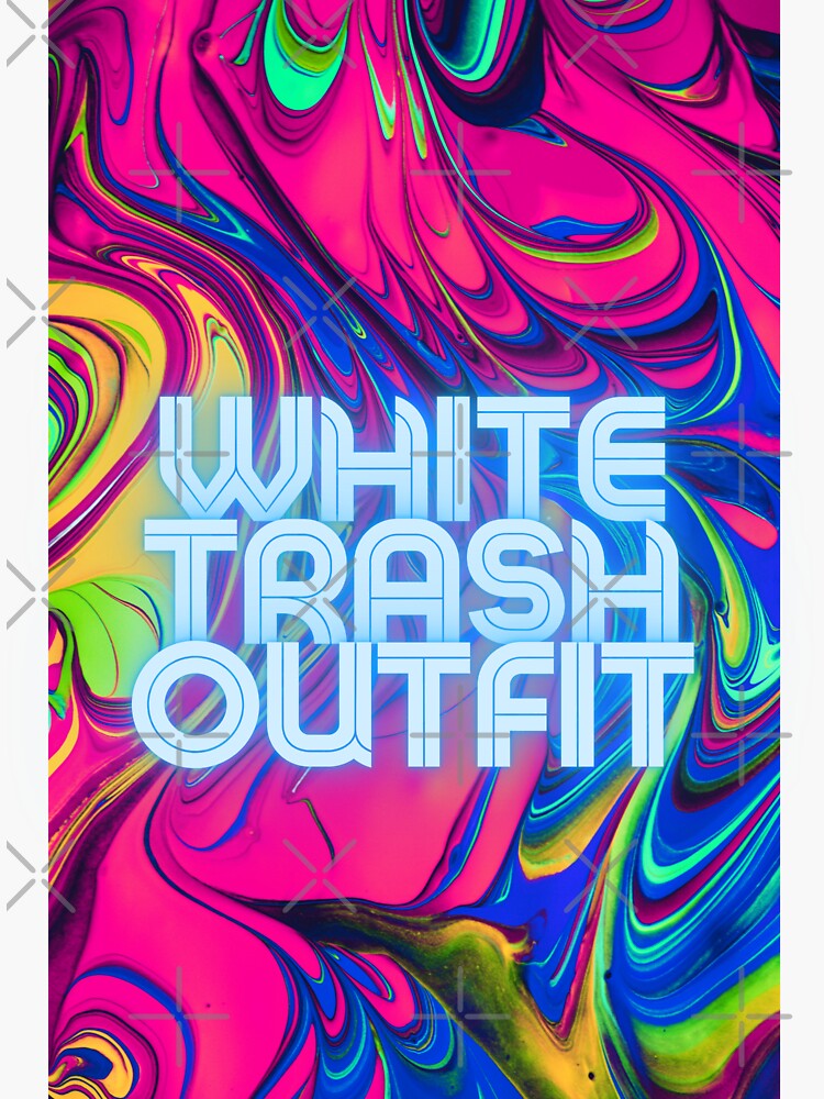 "white trash outfit" Sticker for Sale by CrazyyBee | Redbubble