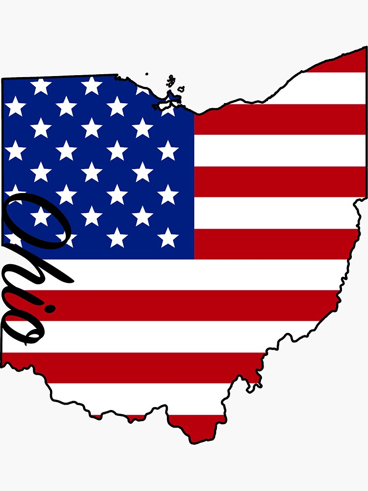 "Ohio -- US State (flag-map) " Sticker for Sale by ArchitectGrubb ...