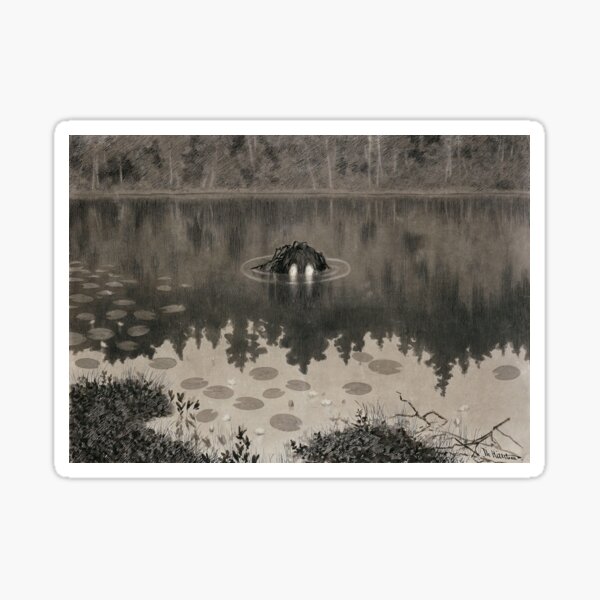 "Theodor Kittelsen Nokken, The Water Sprite" Sticker for Sale by ...