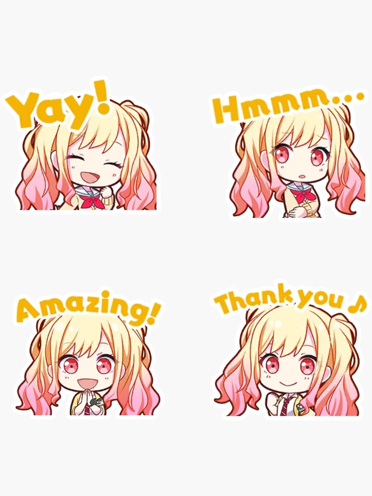 "Saki Tenma Set 2" Sticker for Sale by oyasuminana | Redbubble