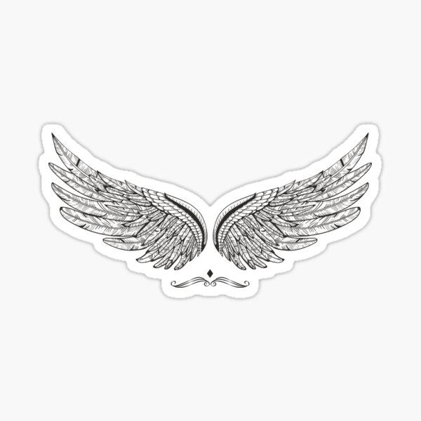 "Angel Wings" Sticker for Sale by Barobuki | Redbubble