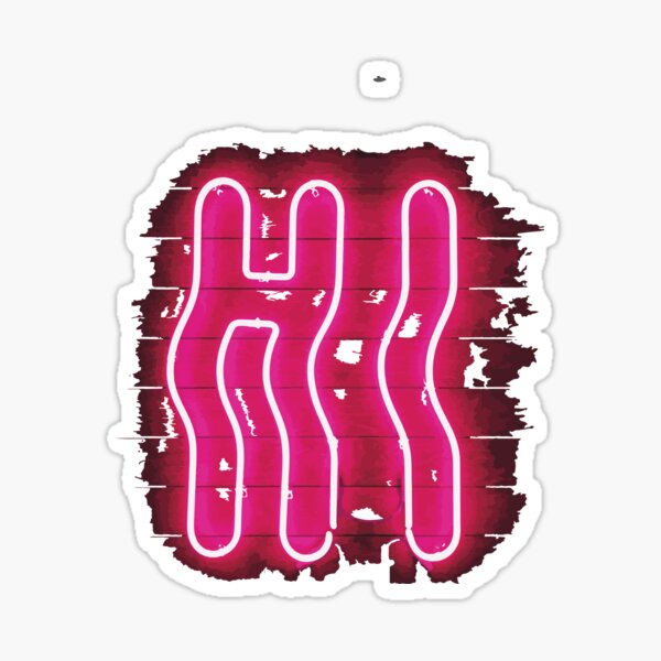 "Hi" Sticker for Sale by SLfirefly | Redbubble