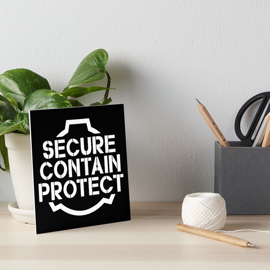 "Secure Contain Protect Logo Foundation" Art Board Print for Sale by ...