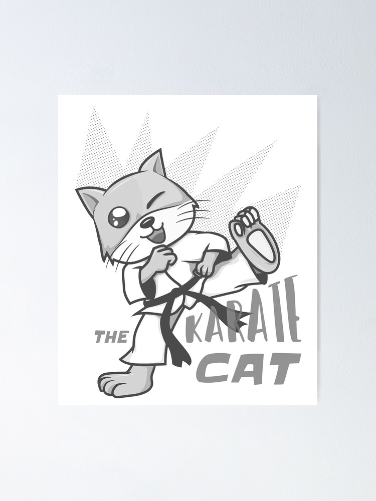 "The Karate cat, cute design ideal for people who love karate and cats ...