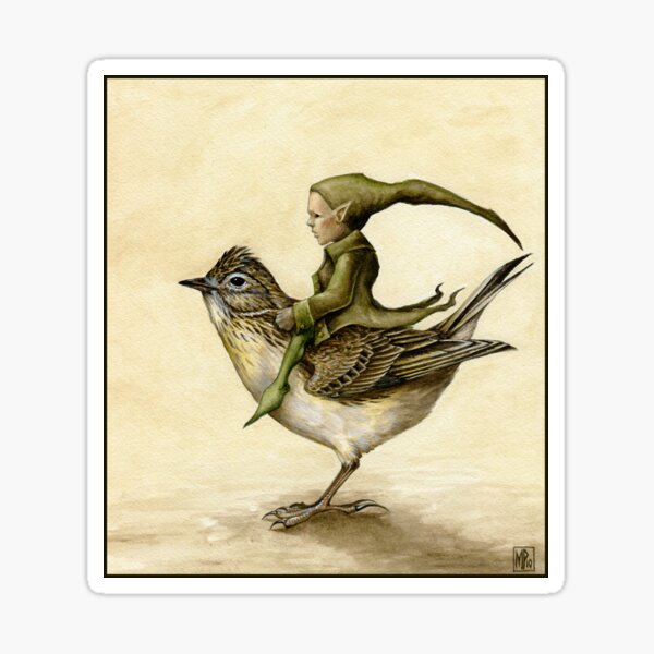 "Pixie and Skylark" Sticker for Sale by MarcPotts | Redbubble
