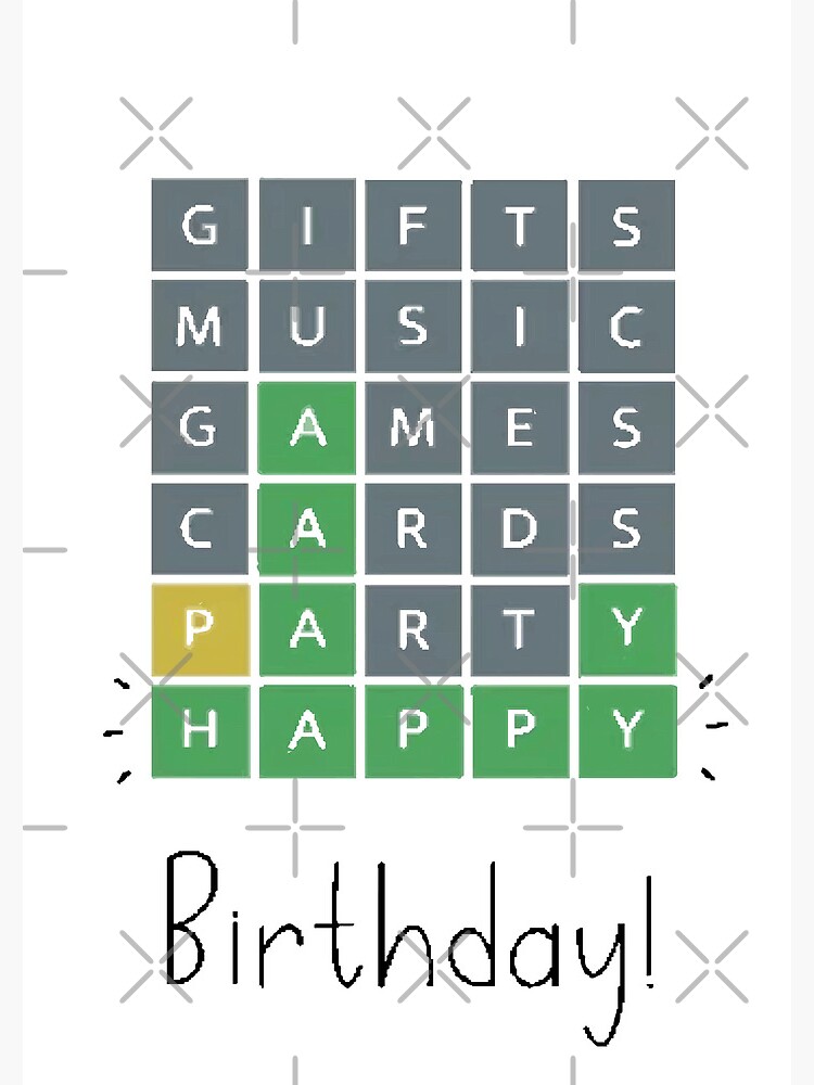 "Wordle Inspired Happy Birthday Card , Happy Friendship Day Emoji,Happy ...