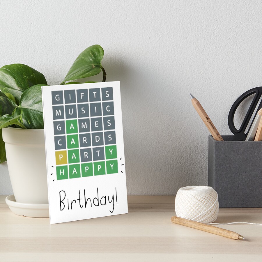 "Wordle Inspired Happy Birthday Card , Happy Friendship Day Emoji,Happy ...