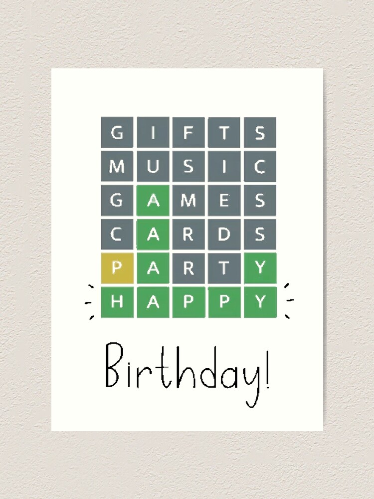 "Wordle Inspired Happy Birthday Card , Happy Friendship Day Emoji,Happy ...
