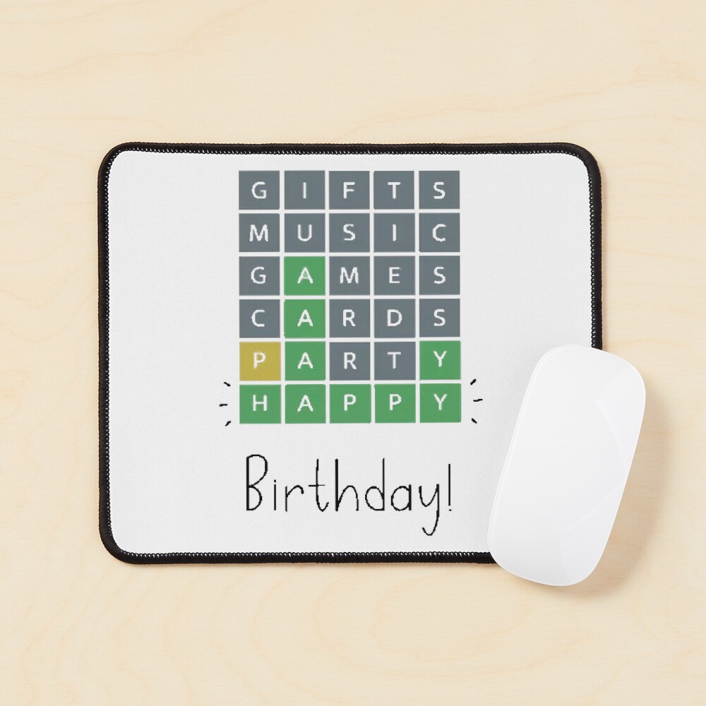 "Wordle Inspired Happy Birthday Card , Happy Friendship Day Emoji,Happy ...