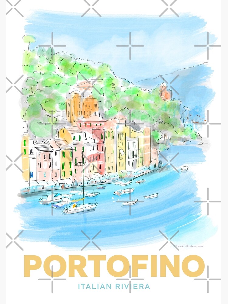 "Portofino, Italian Riviera Art" Poster for Sale by markvickers41 ...