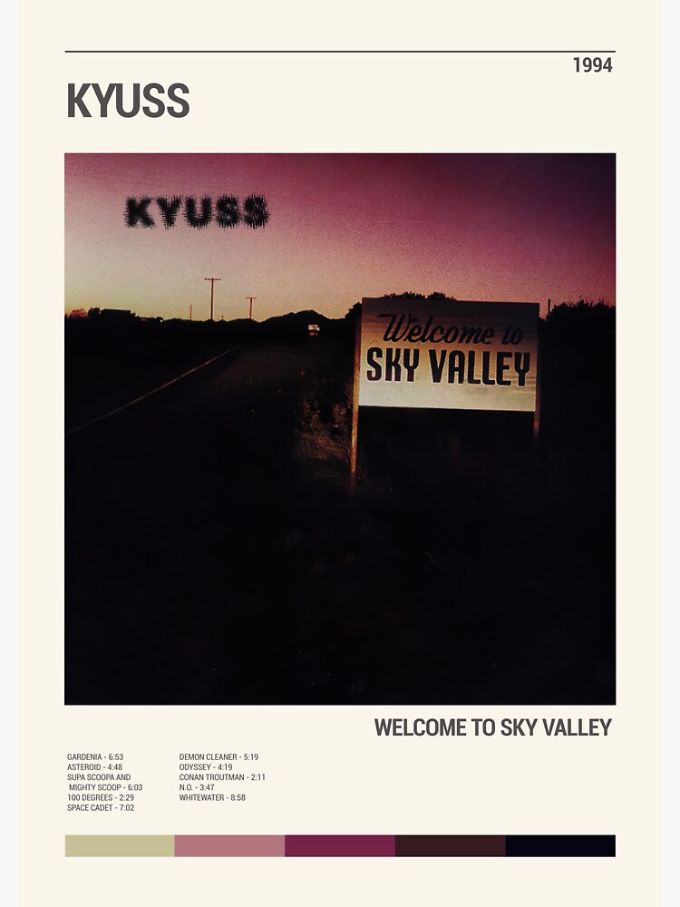 "KYUSS band WELCOME TO SKY VALLEY album Cover KYUSS tracklist" Sticker ...
