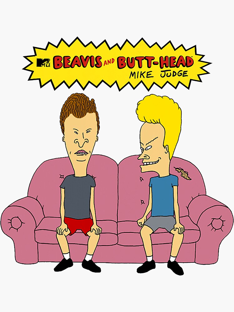 "Beavis and Butt-Head Pink Couch" Sticker for Sale by leafydisaster11 ...