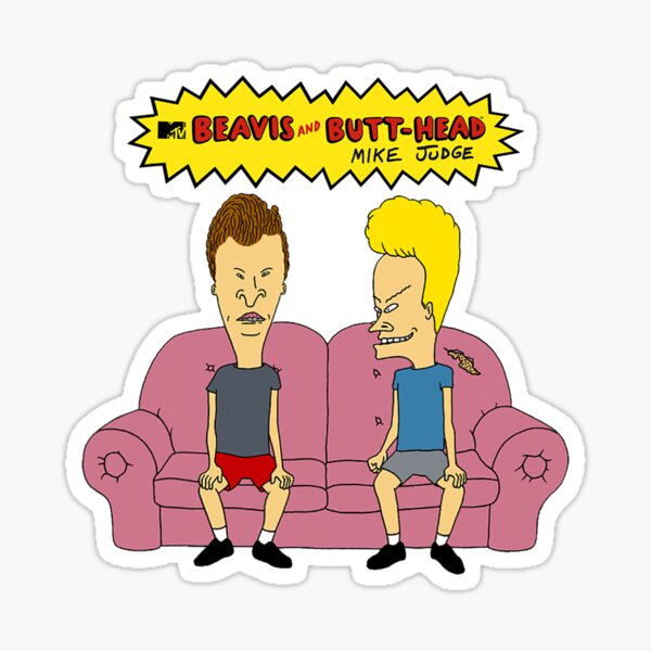 "Beavis and Butt-Head Pink Couch" Sticker for Sale by leafydisaster11 ...