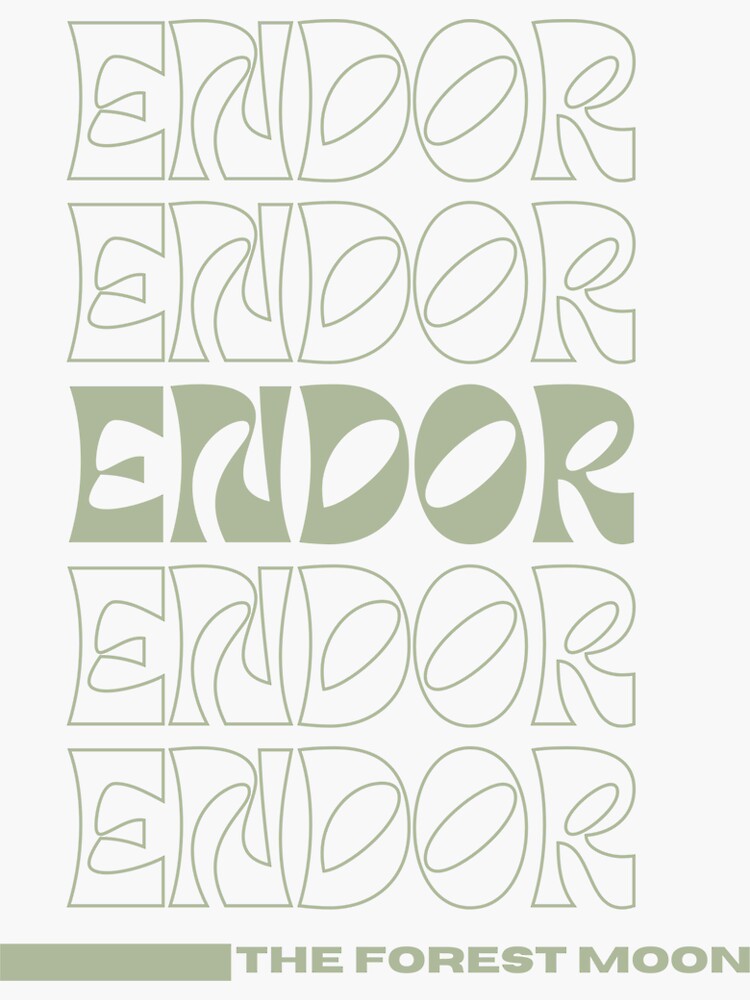 "Travel Endor" Sticker for Sale by TheNerdyMarket | Redbubble
