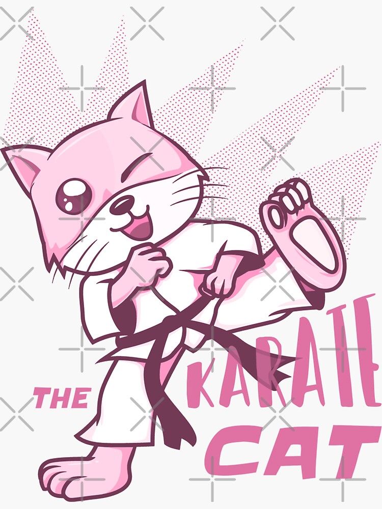 "The Karate cat design is a fun and comical design. Ideal for people ...