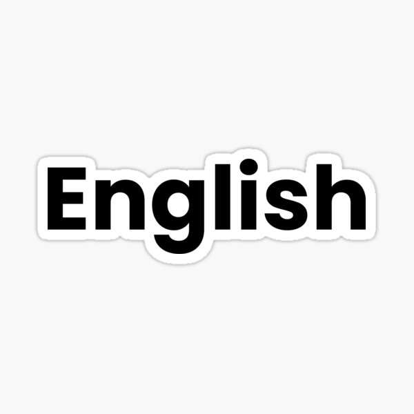 "English of Subject Labels " Sticker for Sale by RedHotWears | Redbubble