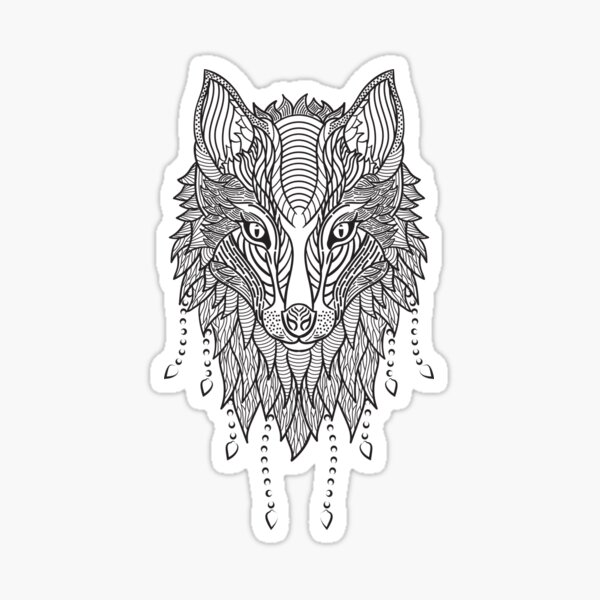 "wolf art" Sticker for Sale by mythink | Redbubble