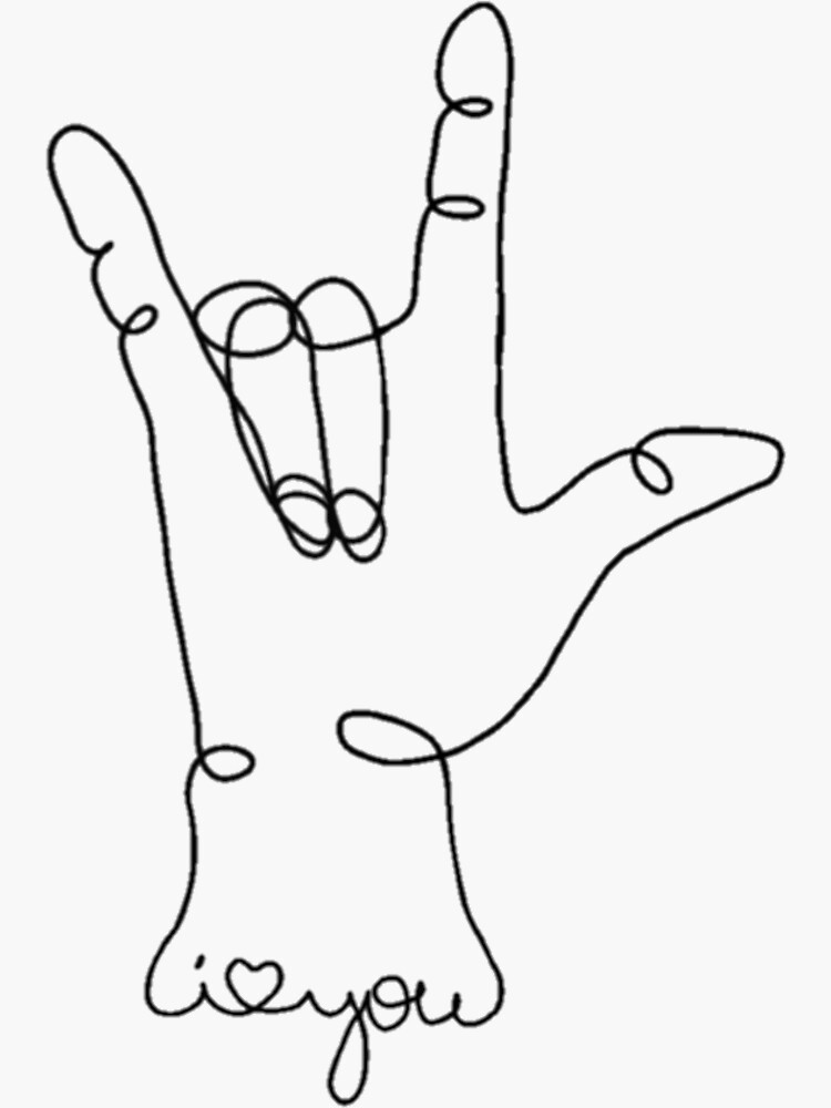 "Love - spread love - sign language " Sticker for Sale by Zitari ...