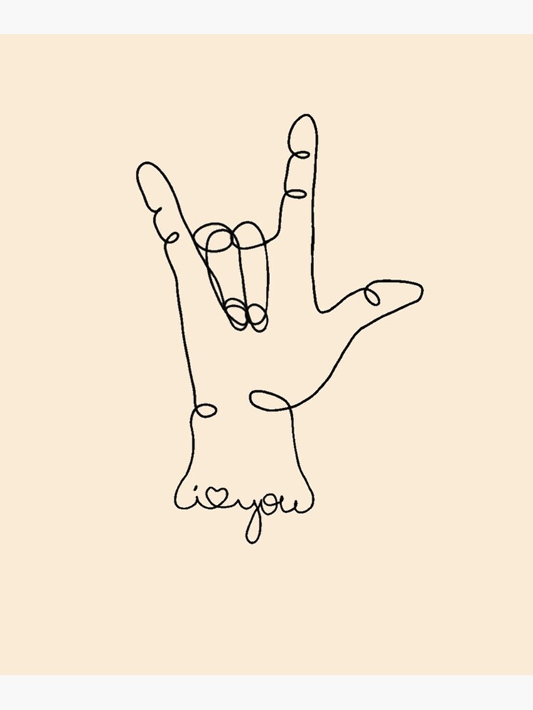 "Love - spread love - sign language " Poster for Sale by Zitari | Redbubble