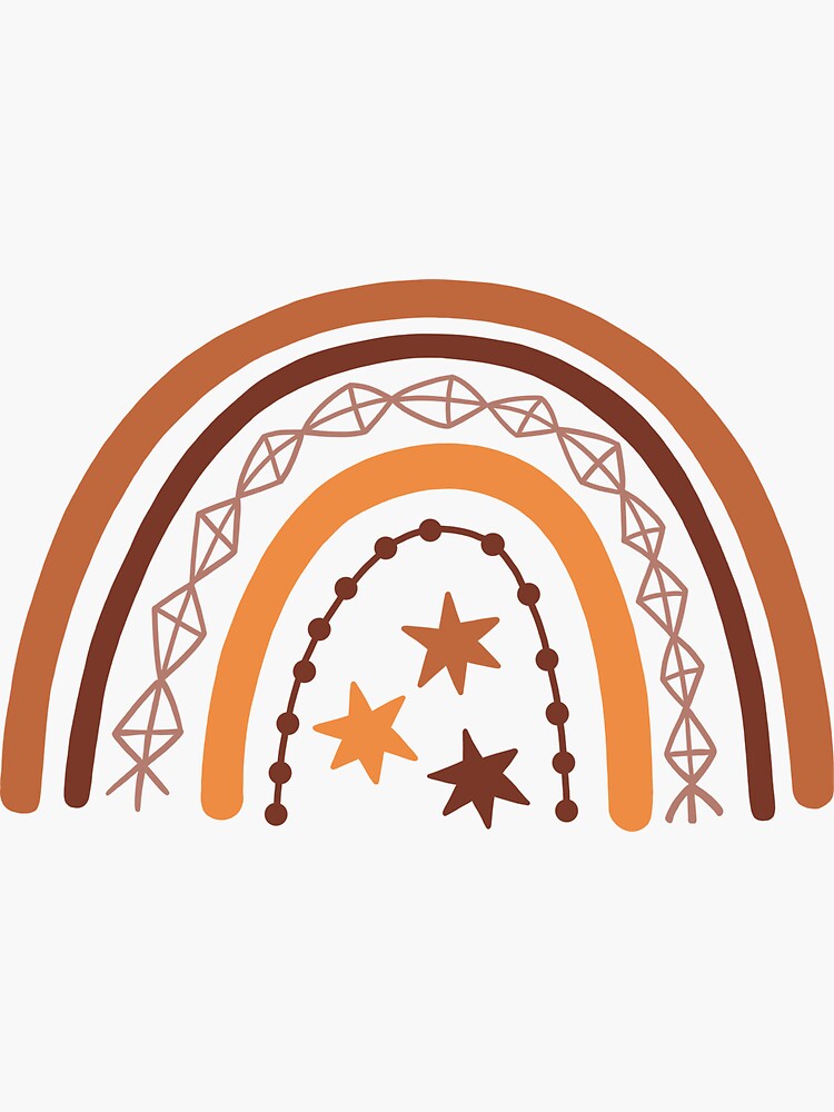 "Earthy Pastel Colors Boho Rainbow " Sticker for Sale by rainbowify ...