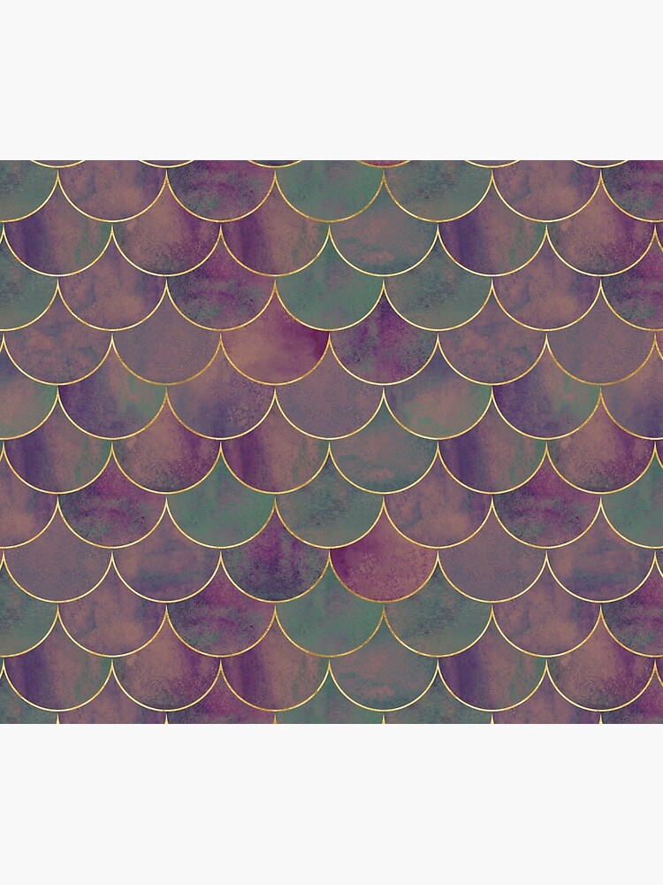 Purple Green Mermaid Scales Pattern Design - Scales Patterns Throw ...
