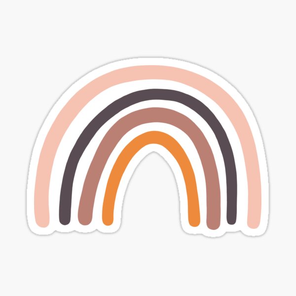 "Earthy Pastel Colors Boho Rainbow " Sticker for Sale by rainbowify ...