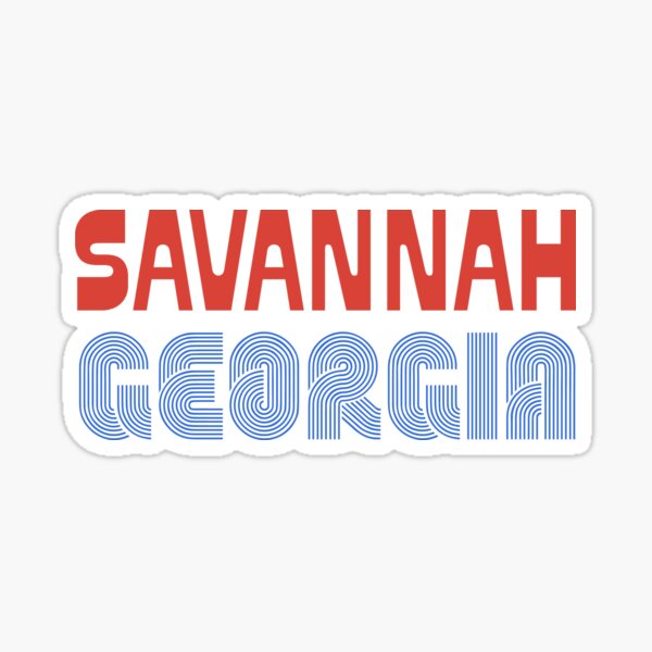 "Savannah, Georgia" Sticker for Sale by tcc1997 | Redbubble
