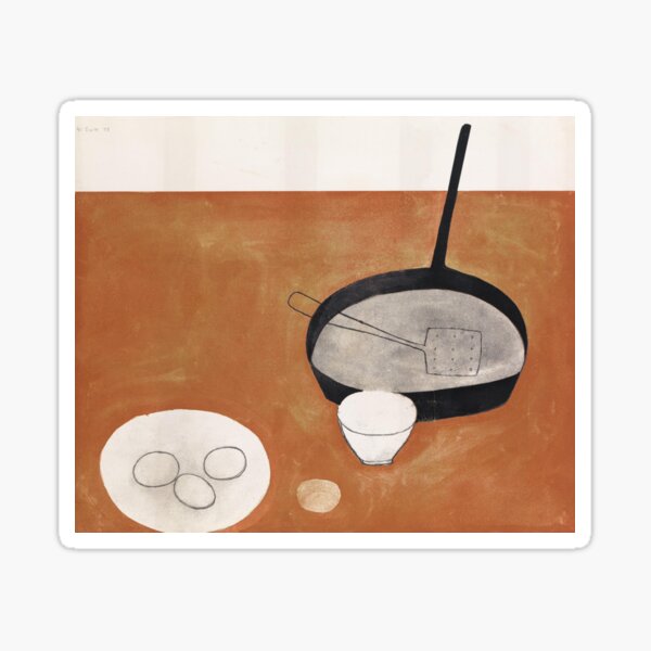 "Still life with frying pan by william scott " Sticker for Sale by ...