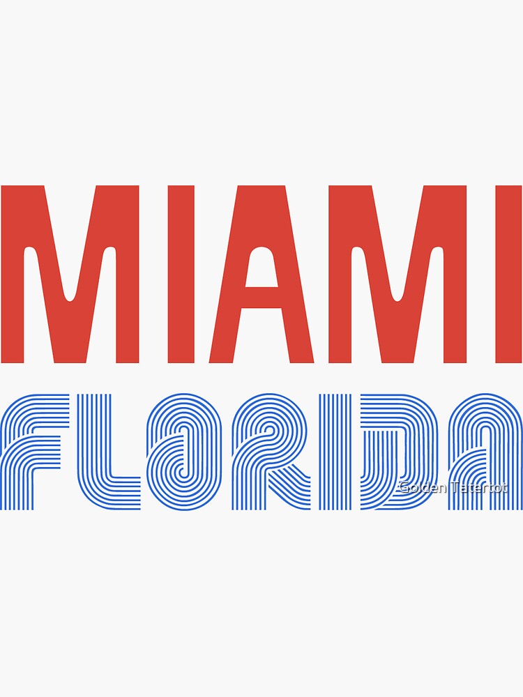 "Miami, Florida" Sticker for Sale by tcc1997 | Redbubble