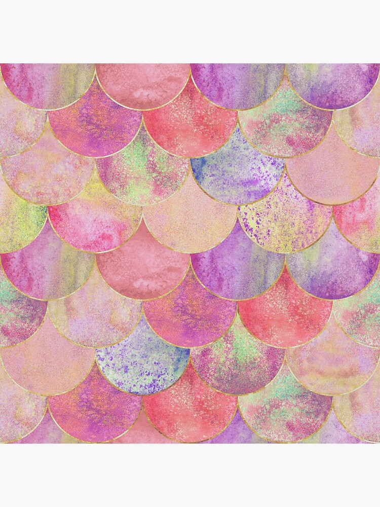 "Pink Mermaid Scales Pattern Design - Scales Patterns" Sticker for Sale ...