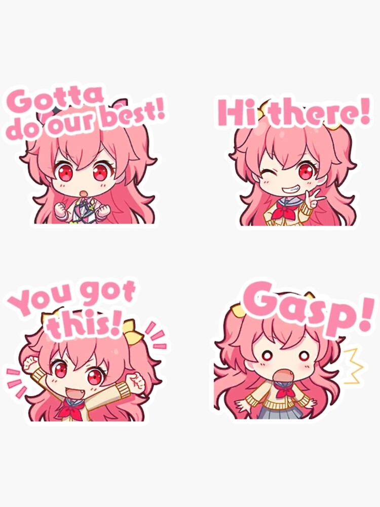 "Airi Momoi Set 1" Sticker for Sale by oyasuminana | Redbubble