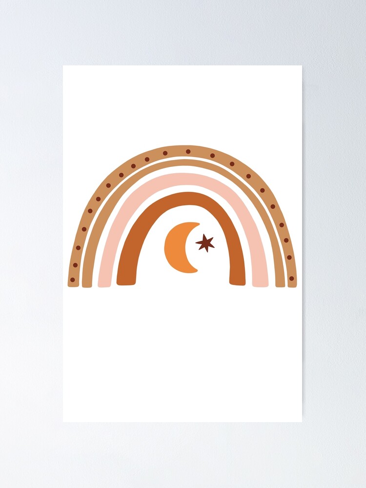"Earthy Pastel Colors Boho Rainbow " Poster for Sale by rainbowify ...