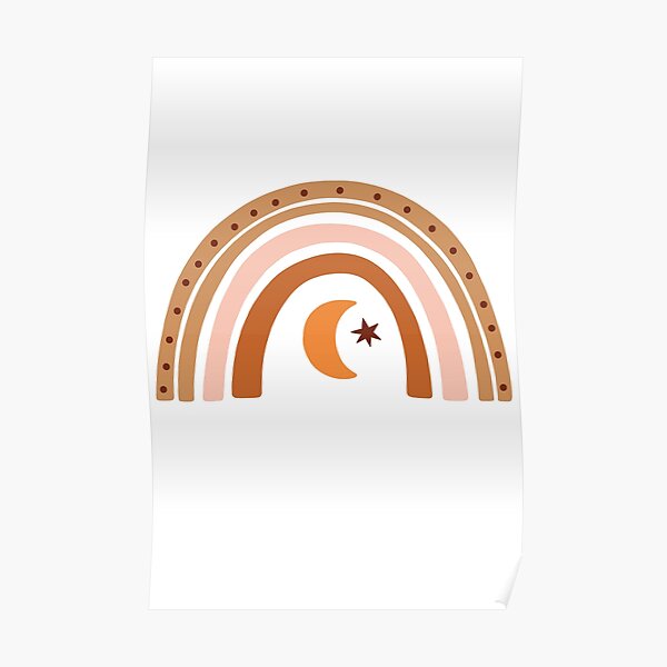 "Earthy Pastel Colors Boho Rainbow " Poster for Sale by rainbowify ...