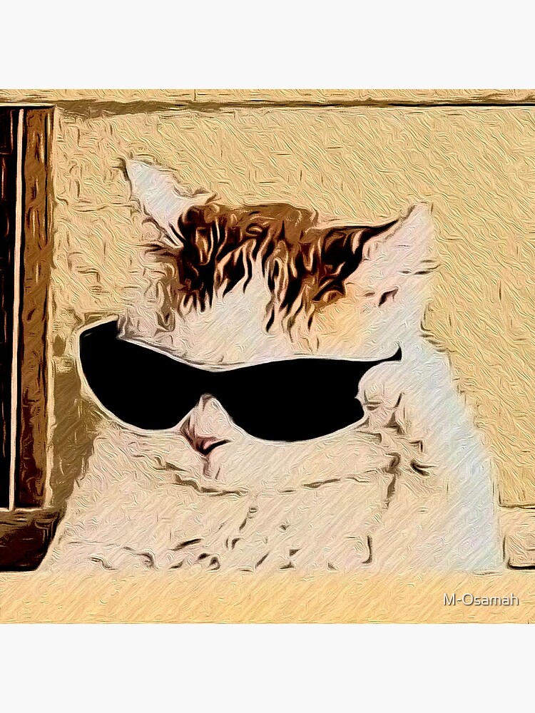 "Famous Popular meme Thinking Cat OIL PAINTING style Artwork" Poster ...