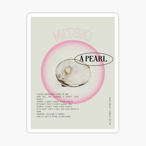 "a pearl poster mitski" Sticker for Sale by laurabrandons | Redbubble