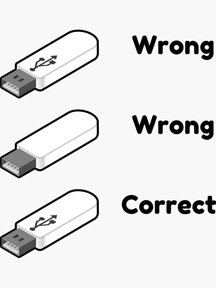 "How to insert USB" Sticker for Sale by TeemoStore | Redbubble