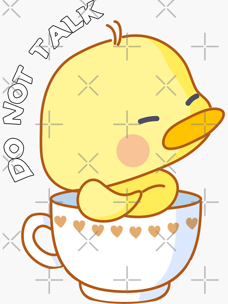 "Do not talk duck doing cute things" Sticker for Sale by ...